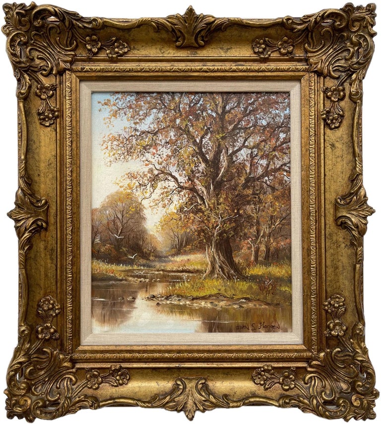 Autumn Trees by River in County Tyrone by 20th Century Modern Irish ...