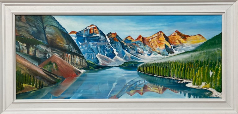 Modern Landscape Painting of Lake Alberta Canada by Contemporary Artist ...