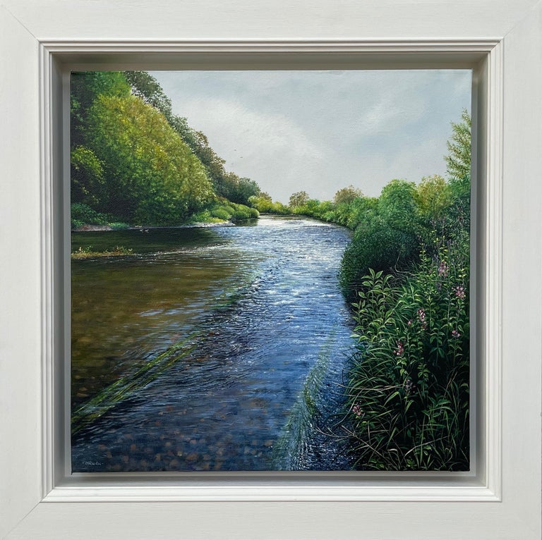 Light Reflections on the River Landscape Painting by British ...