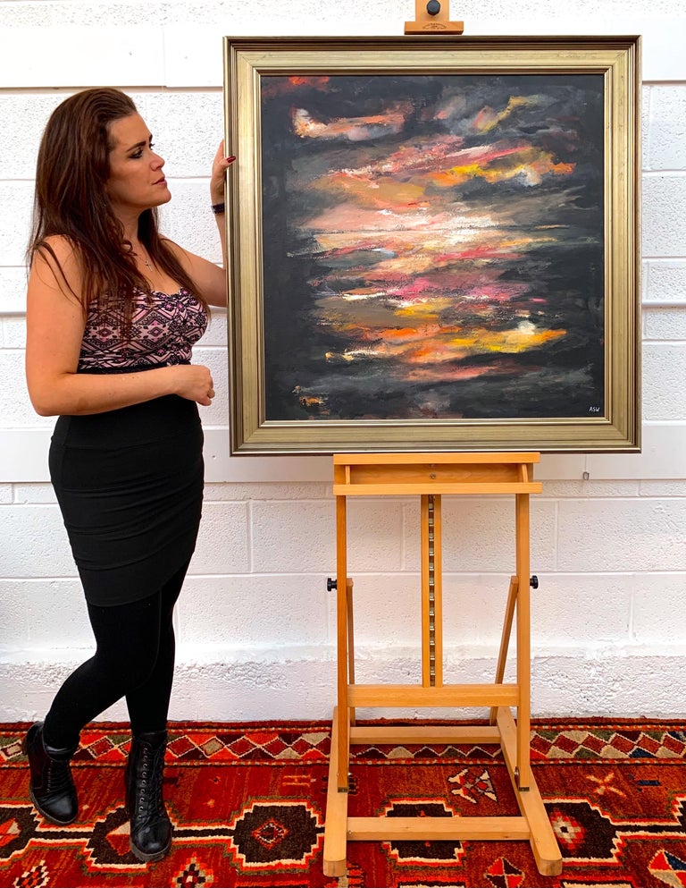 Moonlight Bay Atmospheric Abstract Seascape Art - Ascot Studios