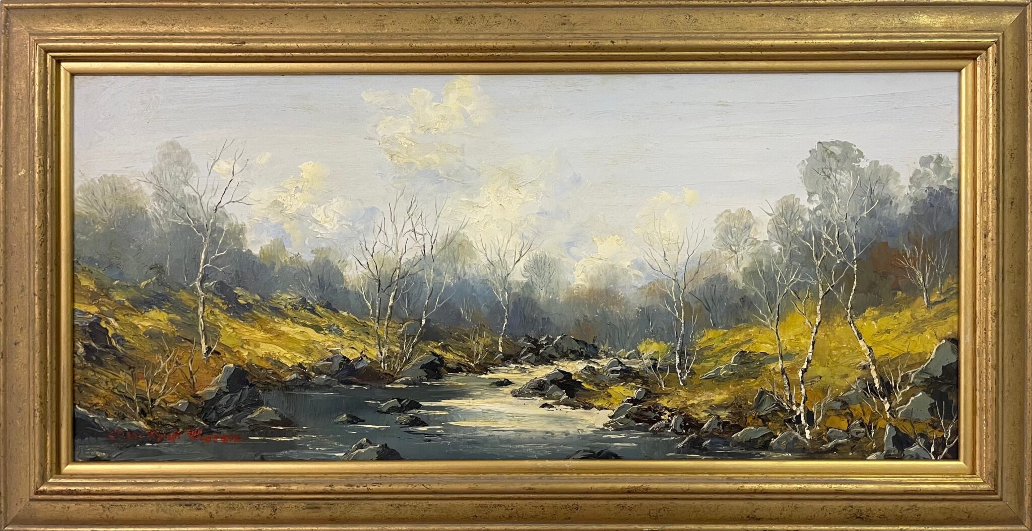 Alpine Haymaking Harvesting 20th Century Realist Oil Painting by German ...